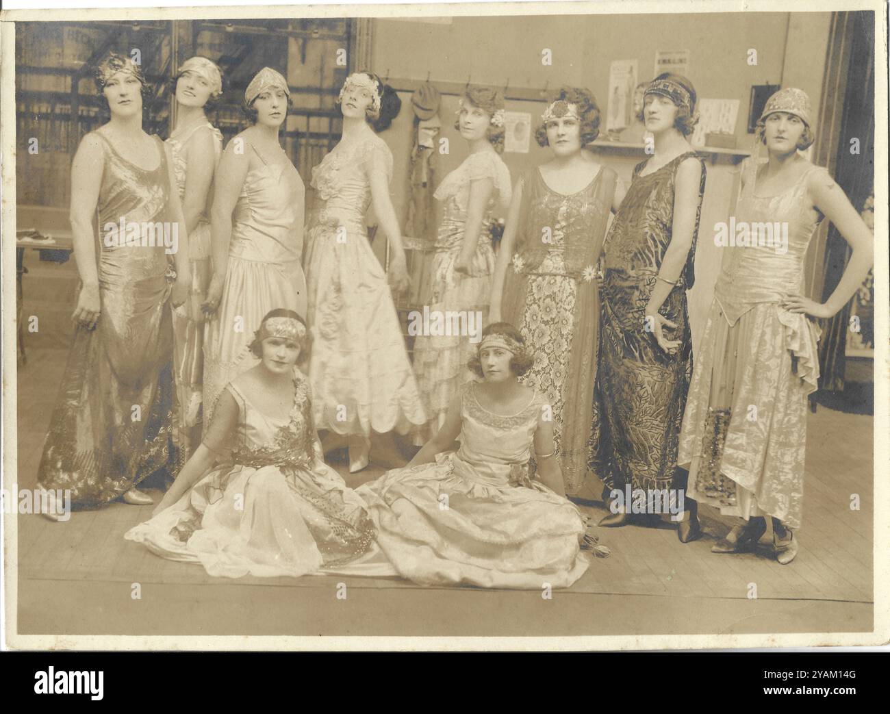 A 1920s ladies Chorus line. A photo of a group of ladies from an JC ...