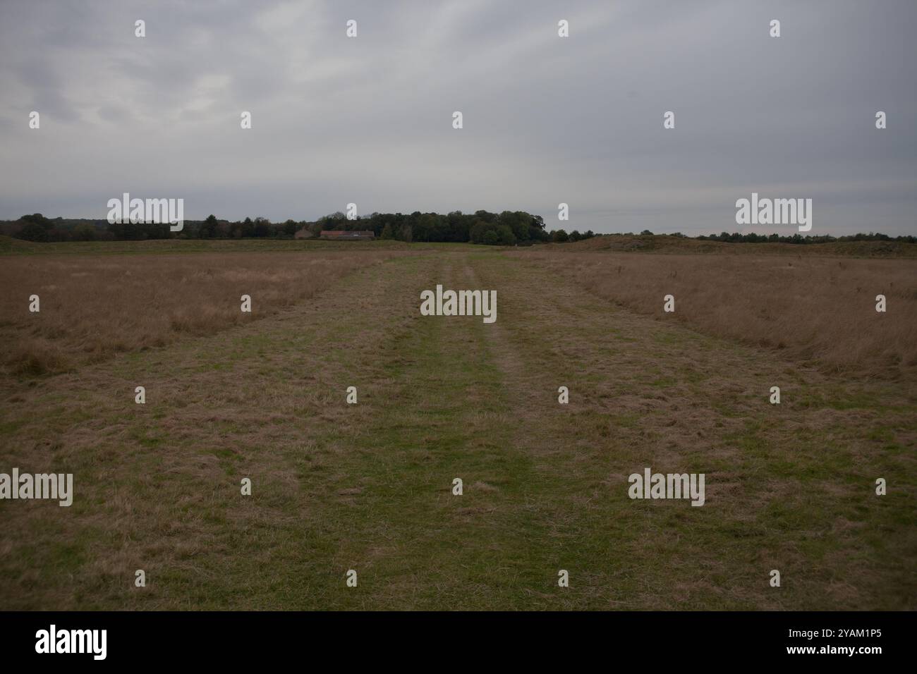 Prehistoric henge monument Thornborough Henges North Yorkshire England ...