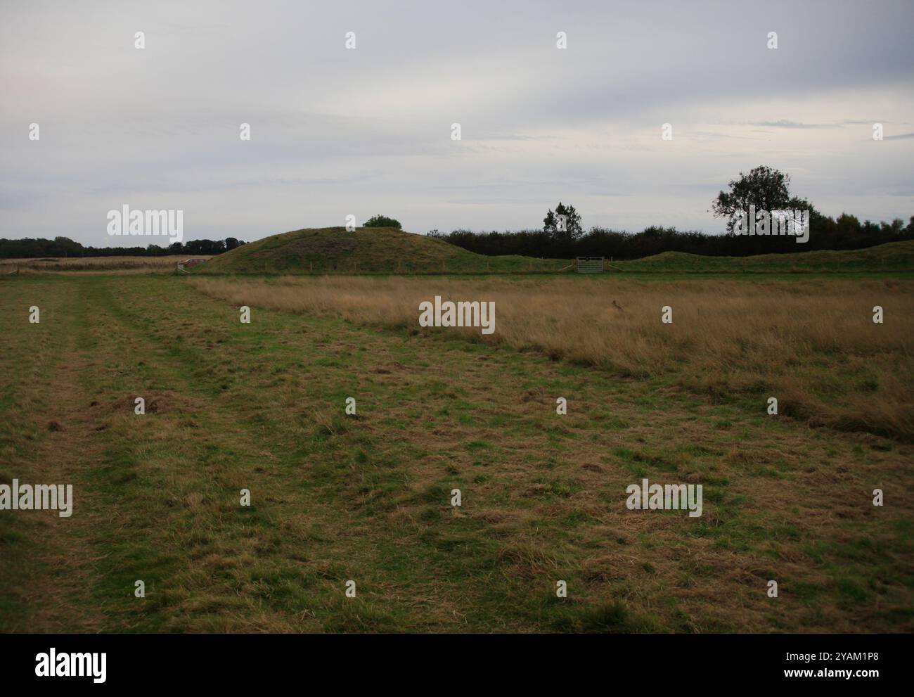 Prehistoric henge monument Thornborough Henges North Yorkshire England ...
