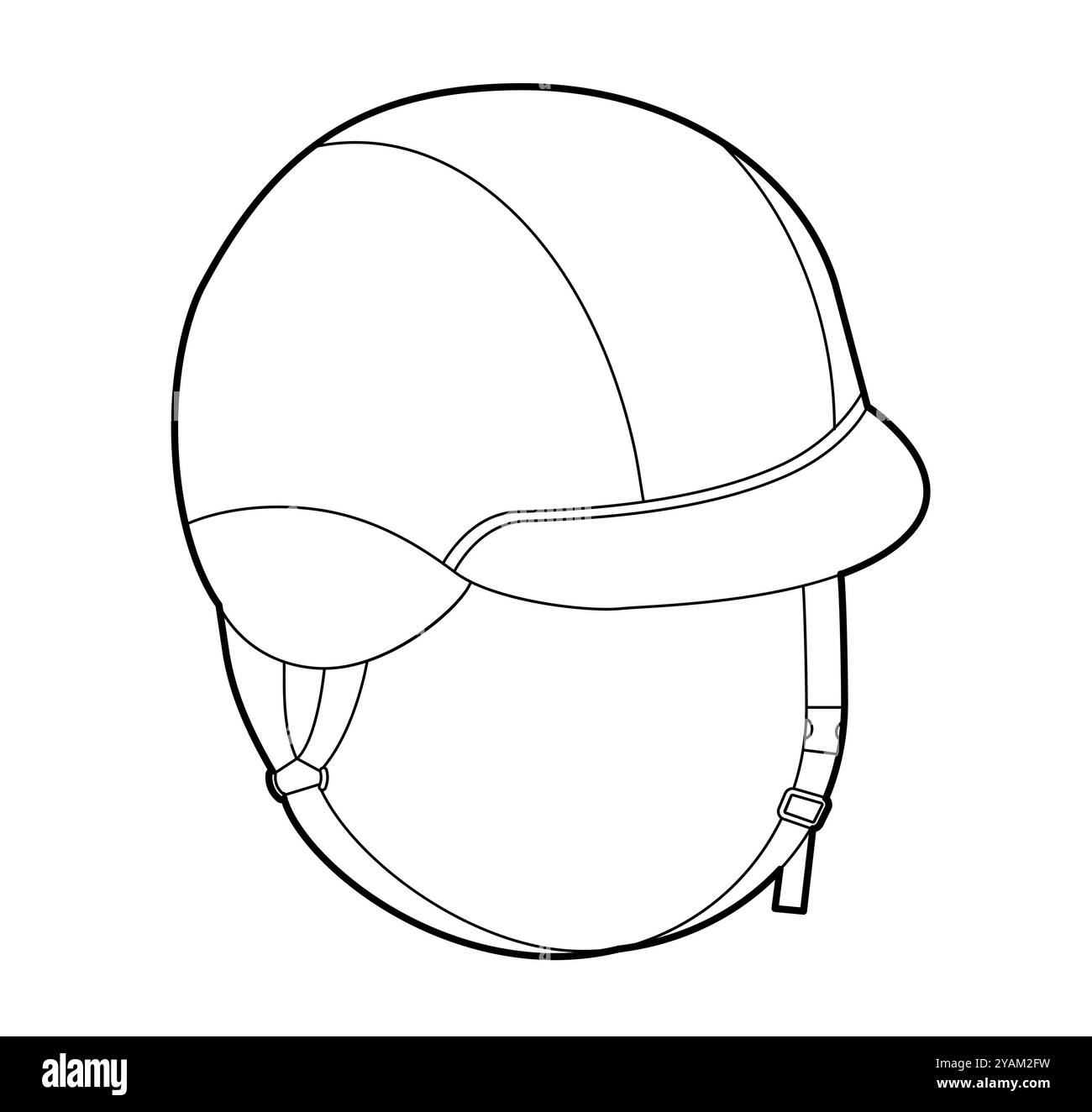 Riding Half Helmet Equestrian Hat with chin band. Head Fashion ...