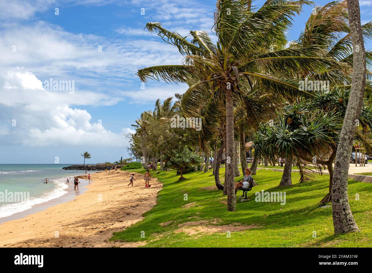 Anse Plata Beach (Plage de l'Anse Vata) in Noumea Stock Photo - Alamy