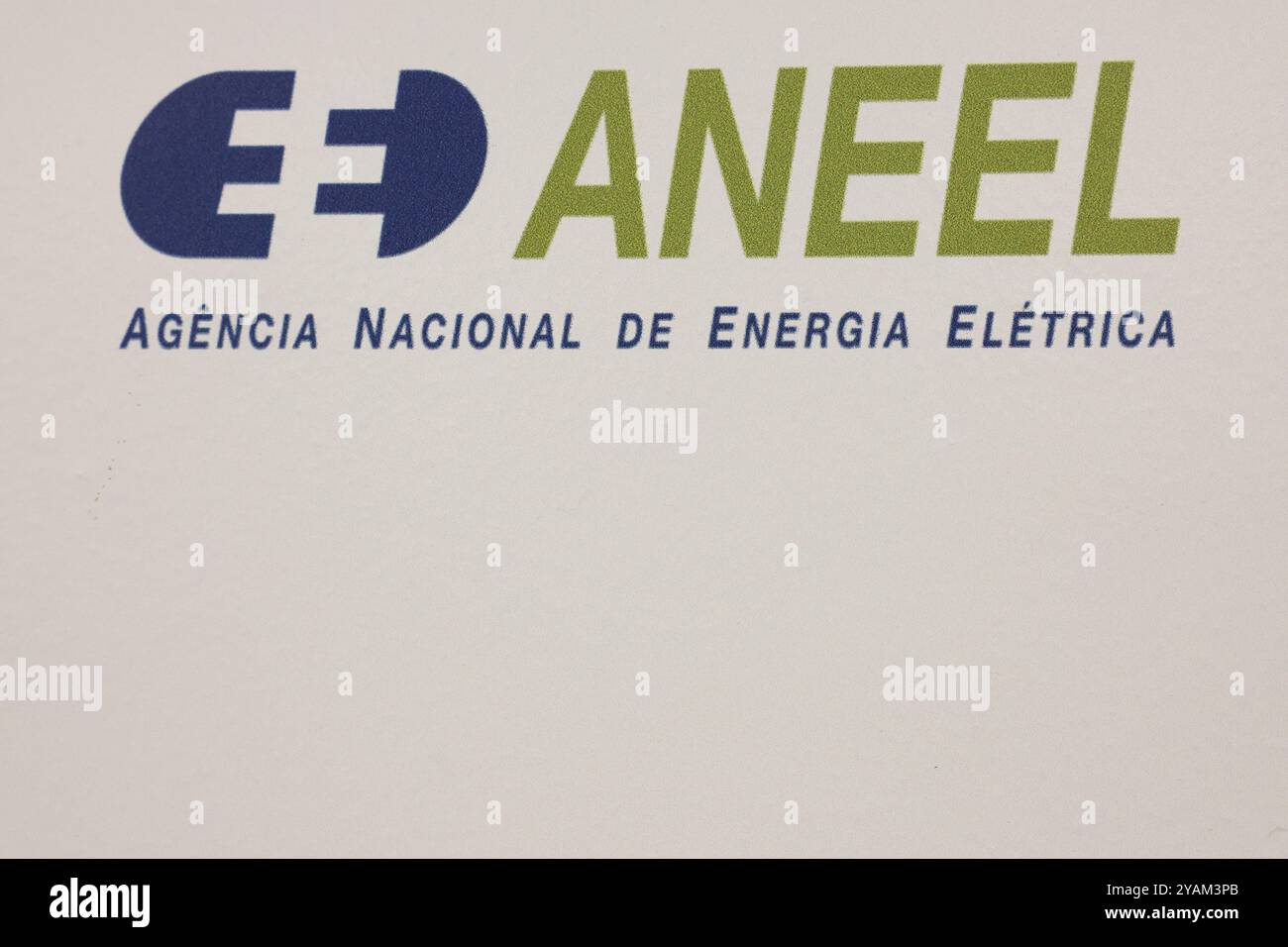 Brazilian Electricity Regulatory Agency logo. Aneel icon on a wall ...