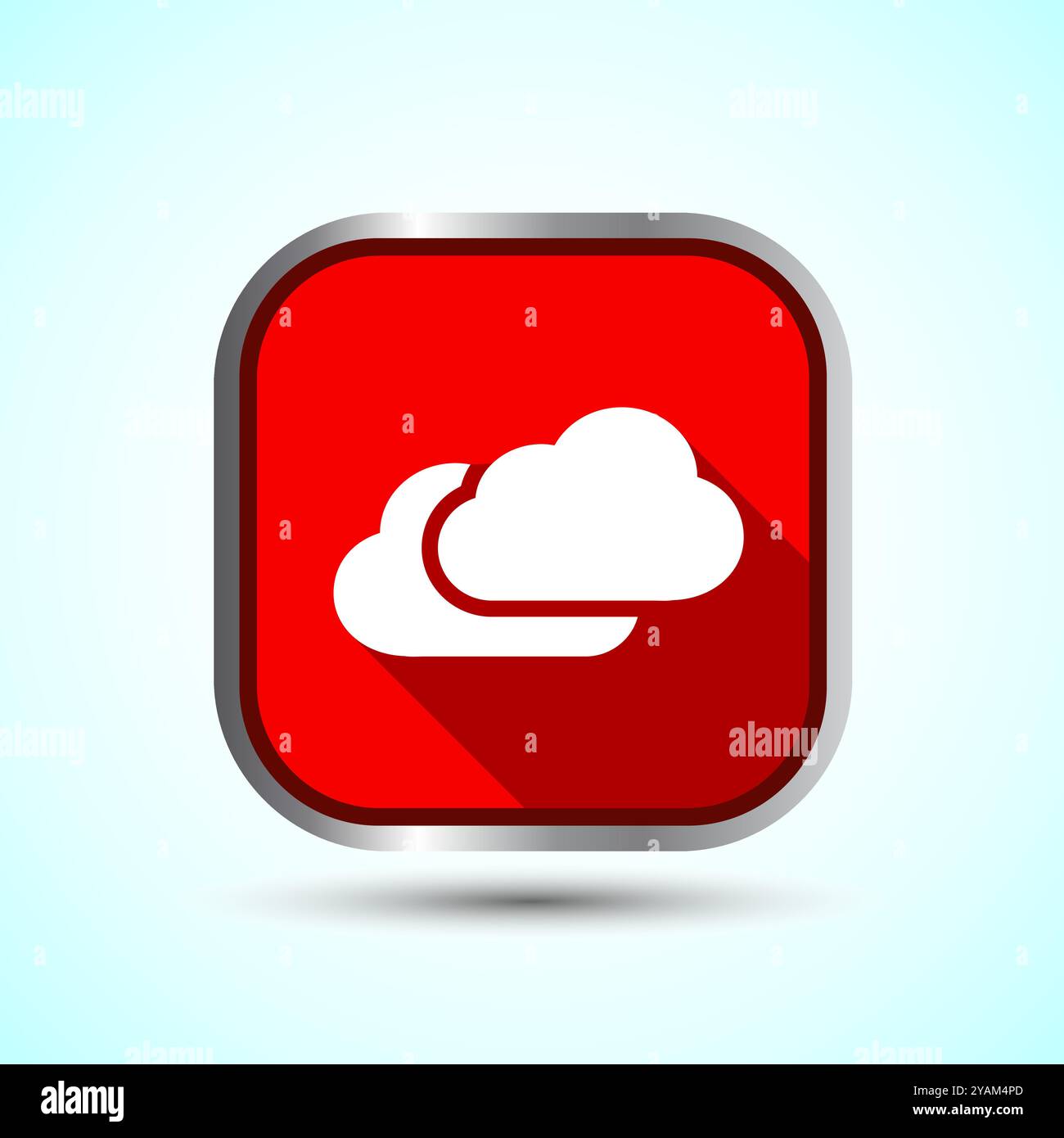 Cloud Icon Design Illustration, Weather Icon Sign, Button Design Stock ...
