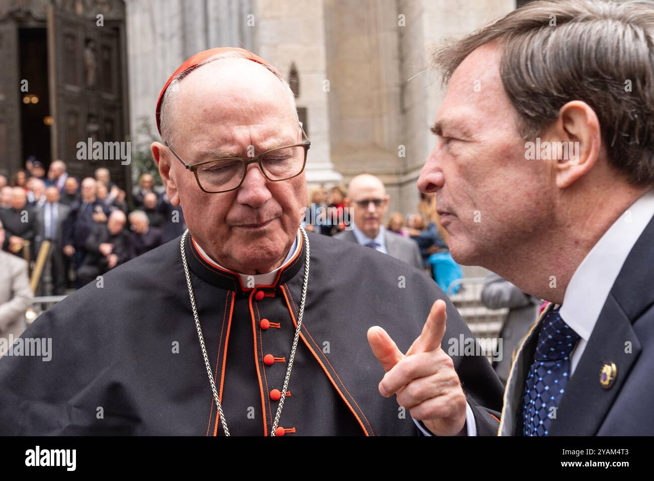 New York, USA. 14th Oct, 2024. Cardinal Timothy Dolan and Police ...
