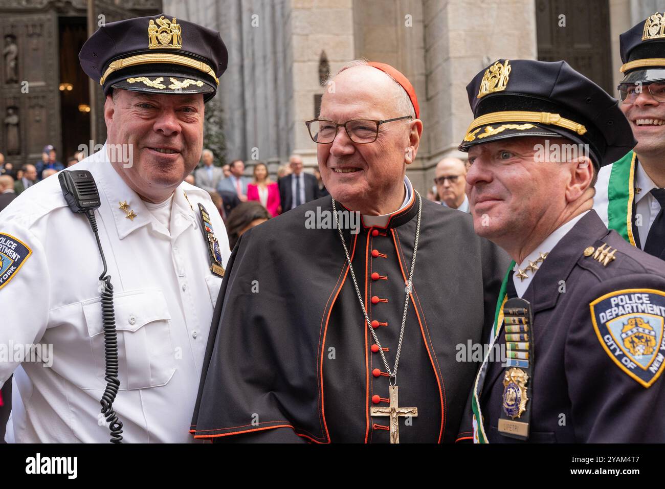 New York, USA. 14th Oct, 2024. NYPD Chief James McCarthy, Cardinal Timothy Dolan, NYPD Chief of ...