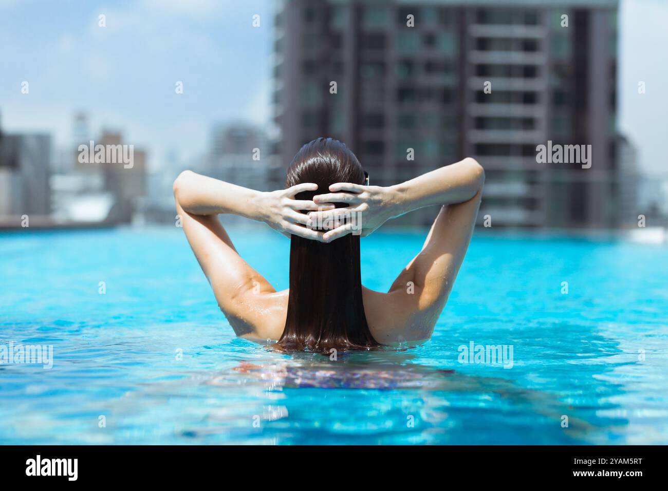 Woman bikini swim and pool hi-res stock photography and images - Alamy
