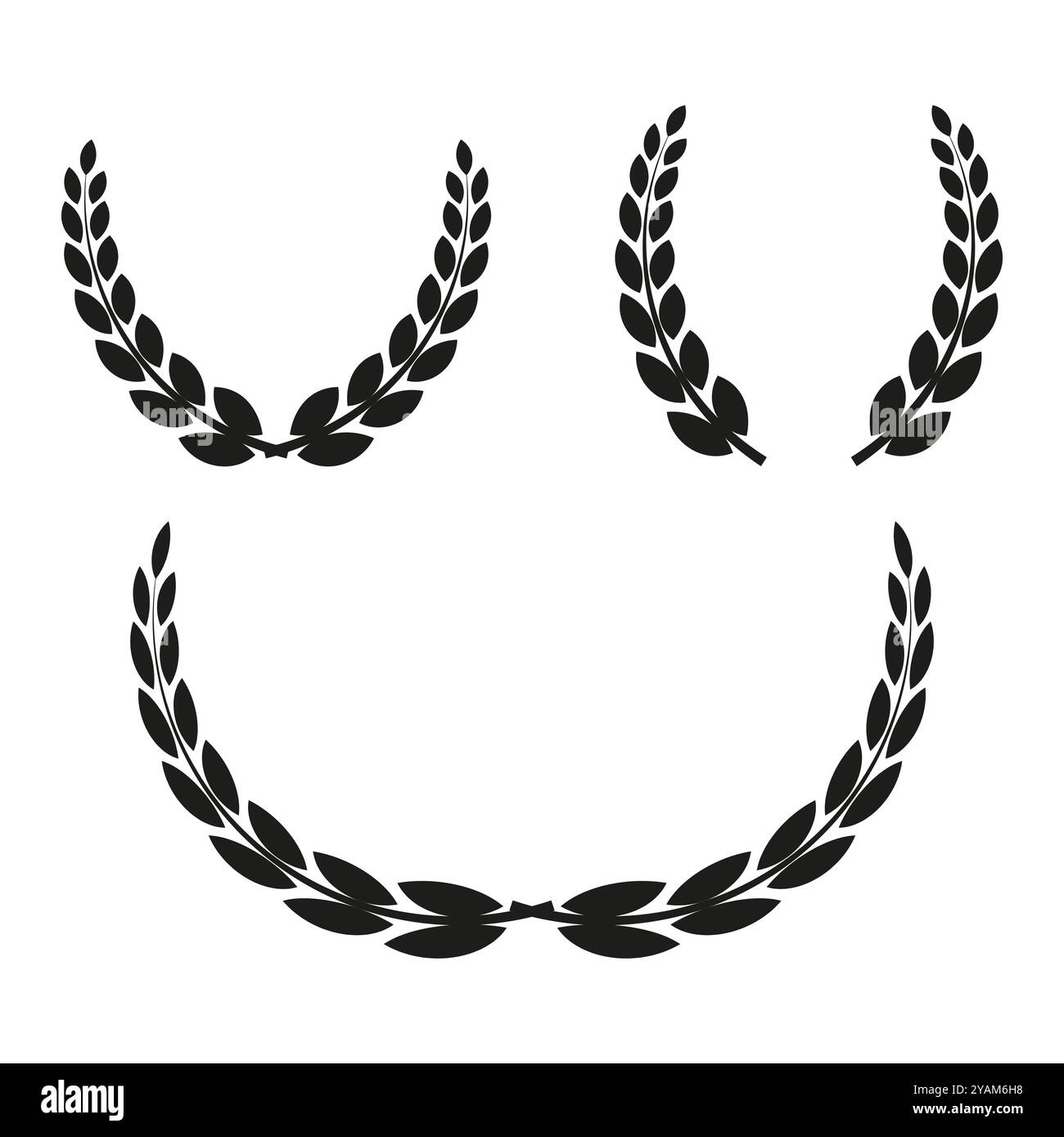 Laurel wreath icon. Victory symbol. Honor concept. Vector illustration ...