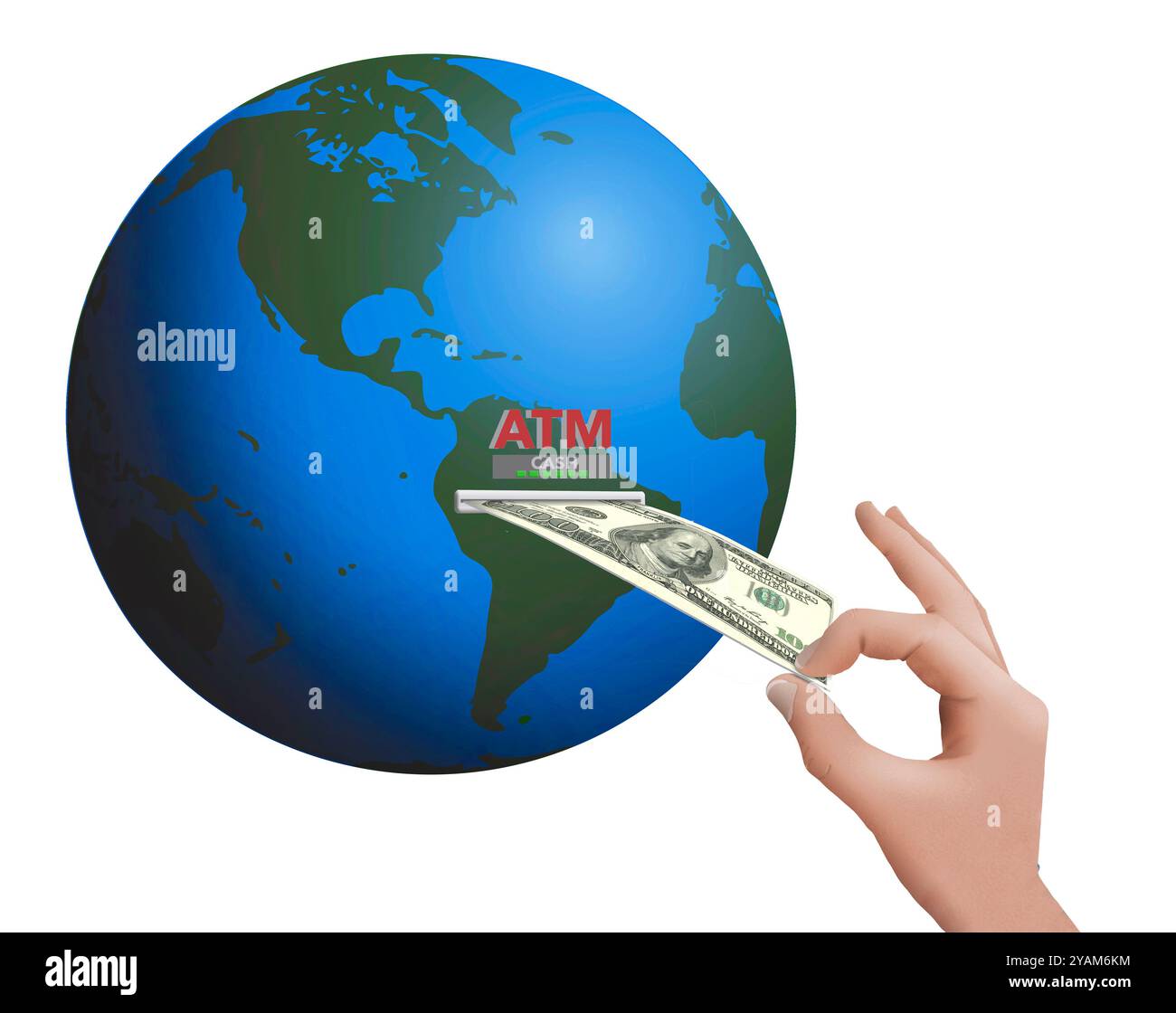 Withdrawing money from bank Cut Out Stock Images & Pictures - Alamy