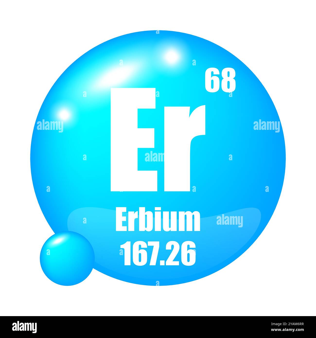 Erbium Periodiske System Symbol Chemical Element Erbium Hi Res Stock