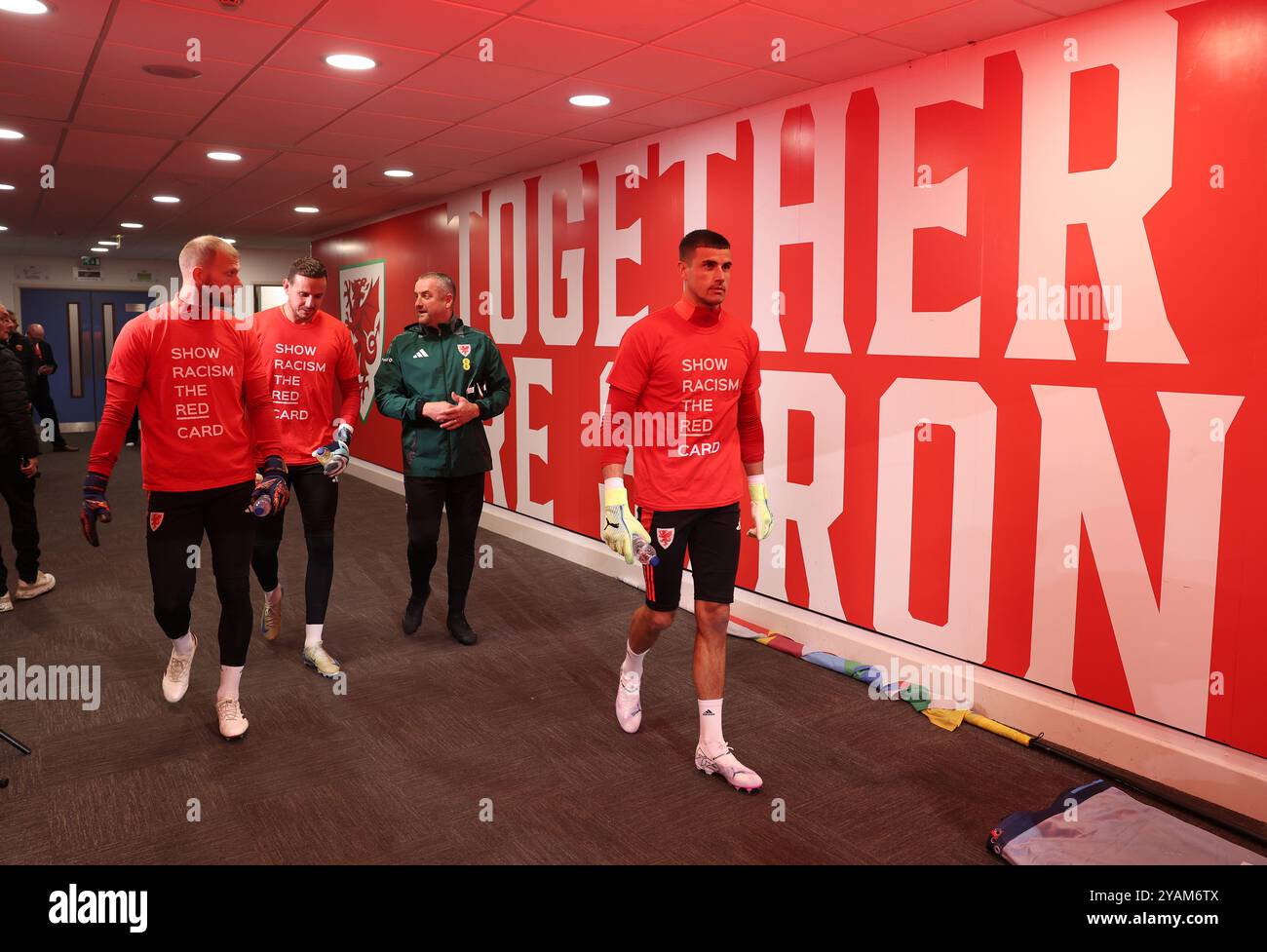 CARDIFF, UK. 14th Oct, 2024. Wales' goalkeeper Karl Darlow, Wales ...