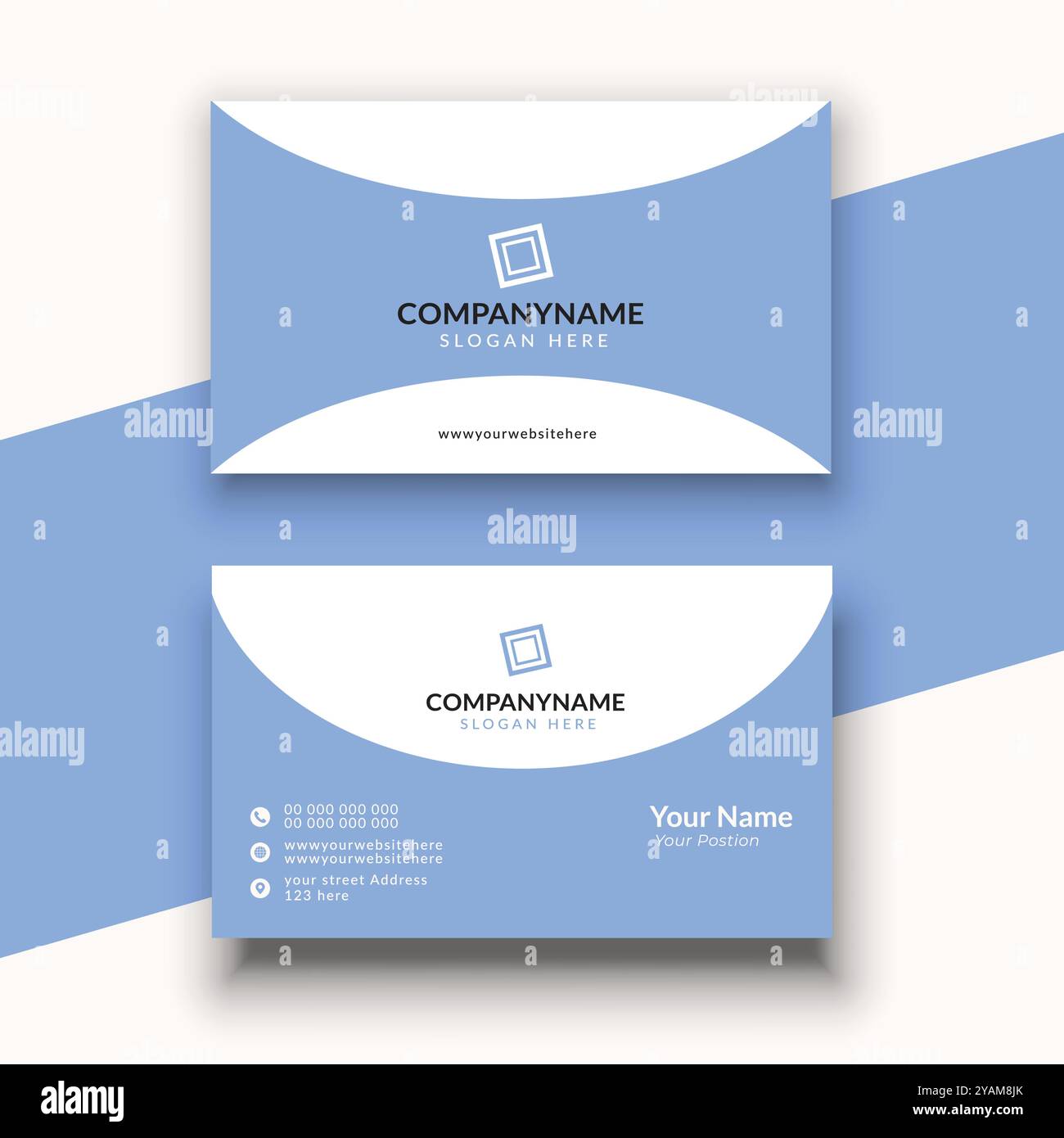 Professional and Minimalist Business Card Design Stock Vector Image ...