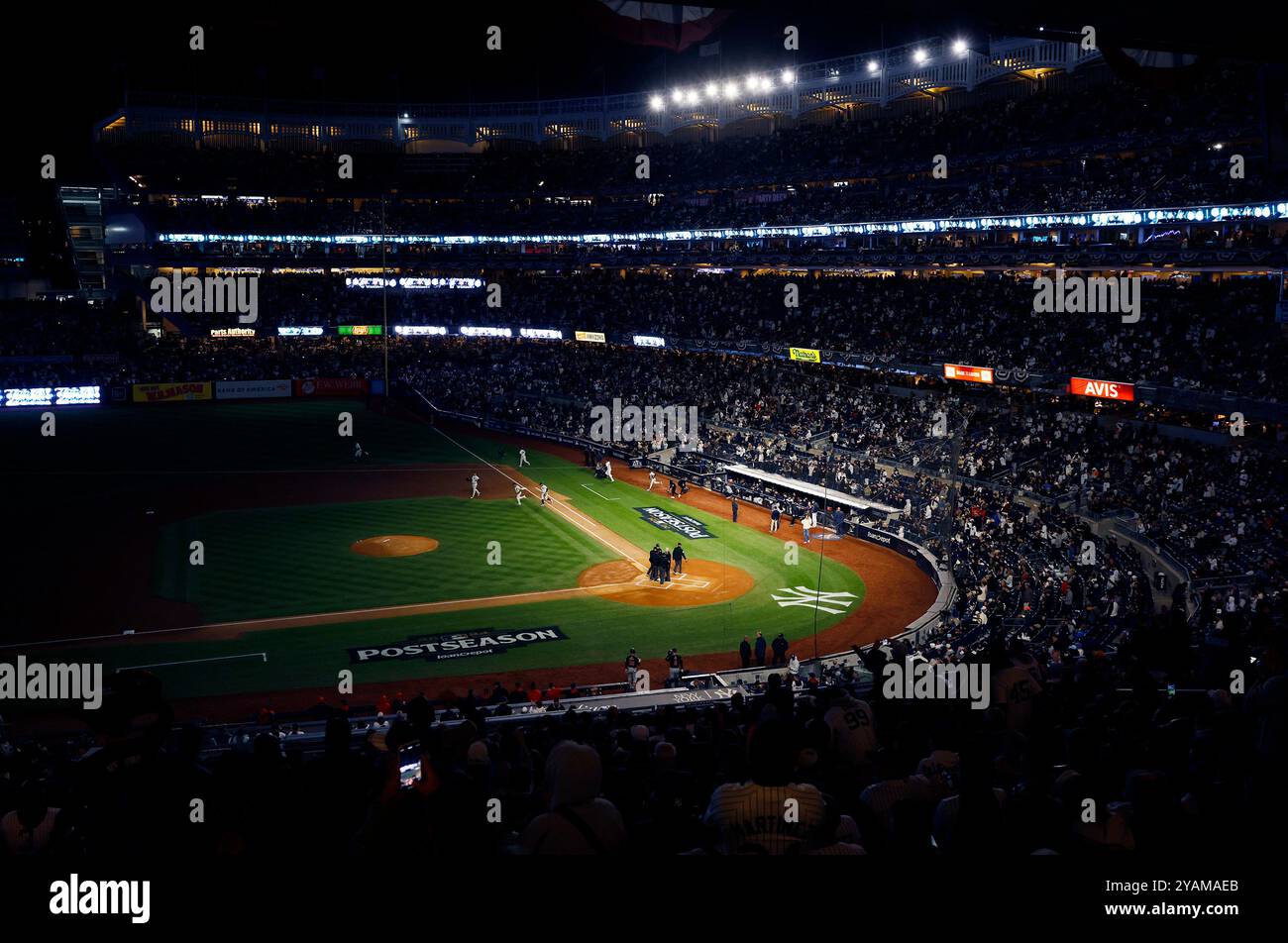 New York, United States. 14th Oct, 2024. The New York Yankees take the ...