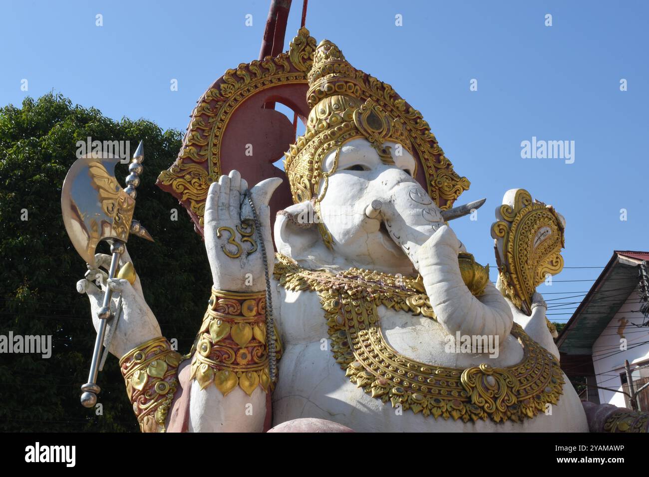 Wat Chetawan, Buddha Sculpture, Phrae, Thailand Stock Photo - Alamy