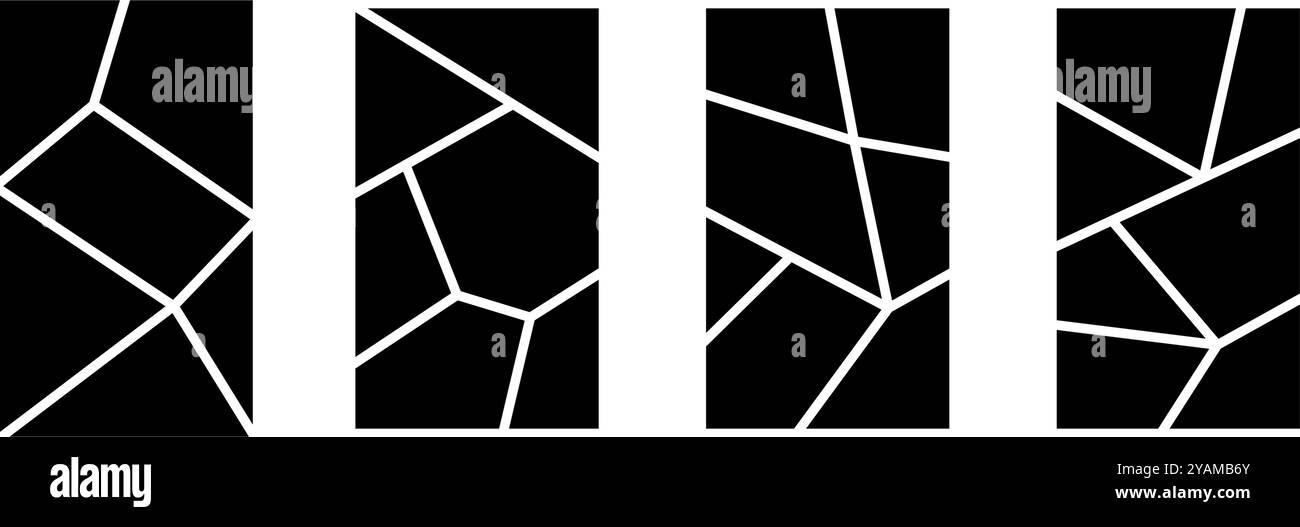 Image collage layout set. Black mosaic mood board grid collection ...