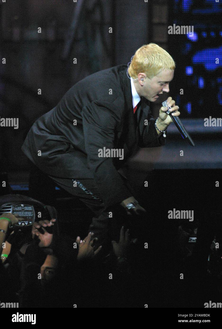 EMINEM performing at The Tweeter Center on August 6, 2005. Photo by ...