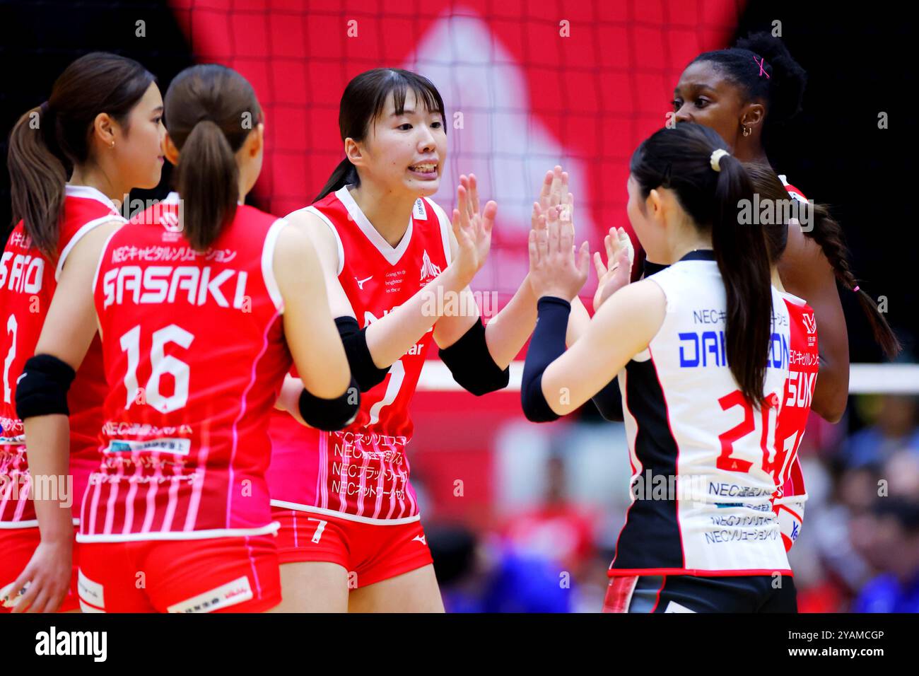 Kanagawa, Japan. 12th Oct, 2024. Yuka Sawada (NEC) Volleyball : 2024-25 SV.LEAGUE match between ...