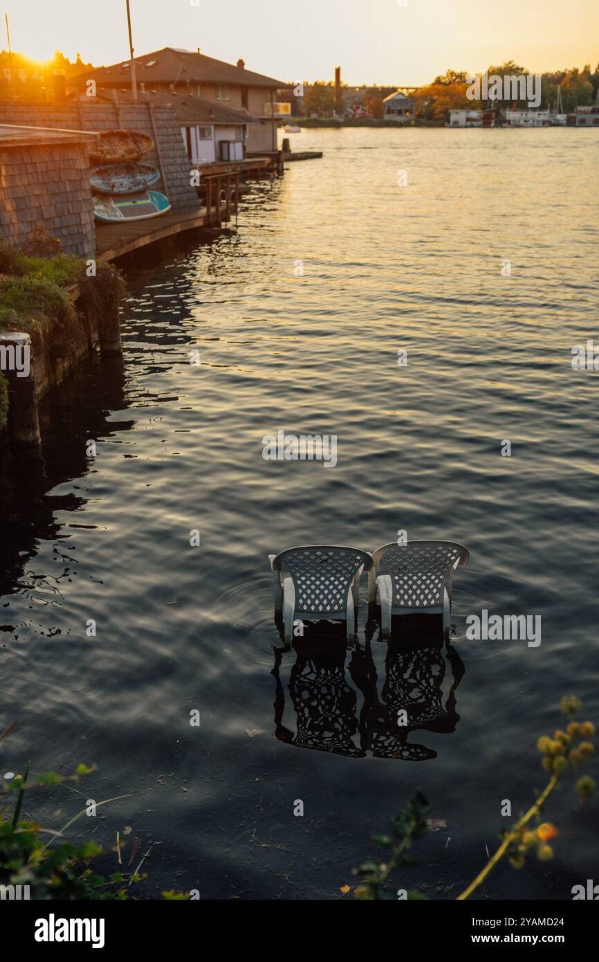 Chairs in water hi-res stock photography and images - Alamy