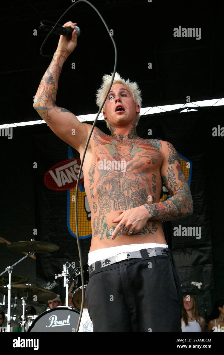 Mest performing on the 2005 Warped Tour at The Tweeter Center on August ...