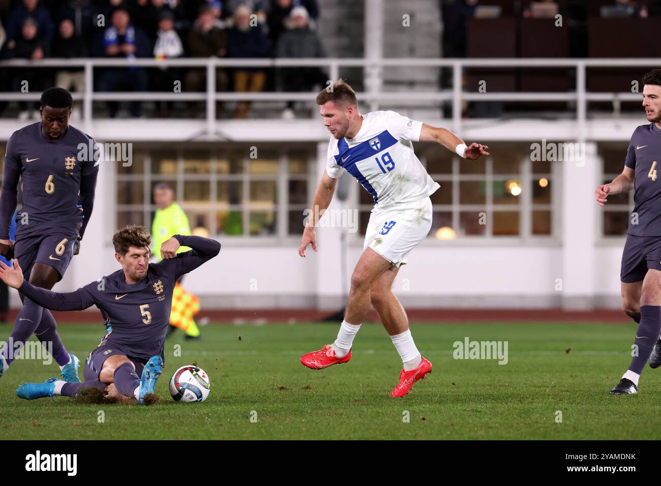 Benjamin Kllman (Finland) v Marc Guhi (6) & John Stones (England) UEFA ...