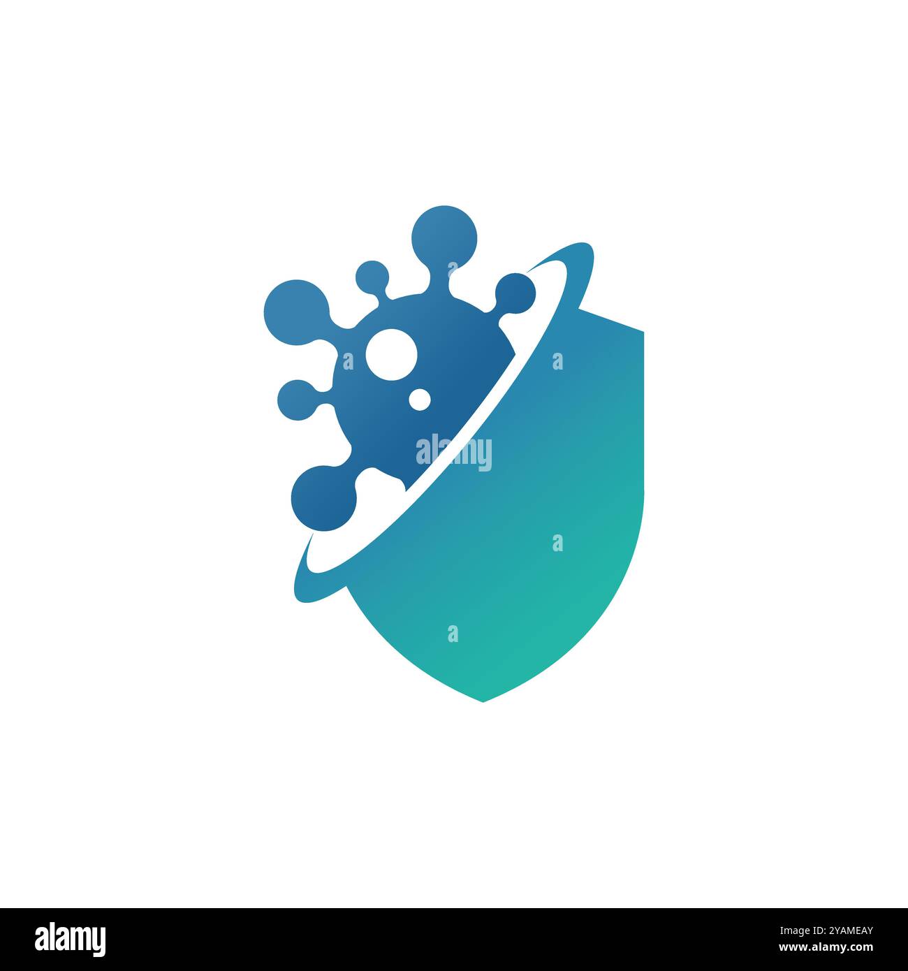 Shield anti virus logo design vector image. Antibacterial soap logo ...