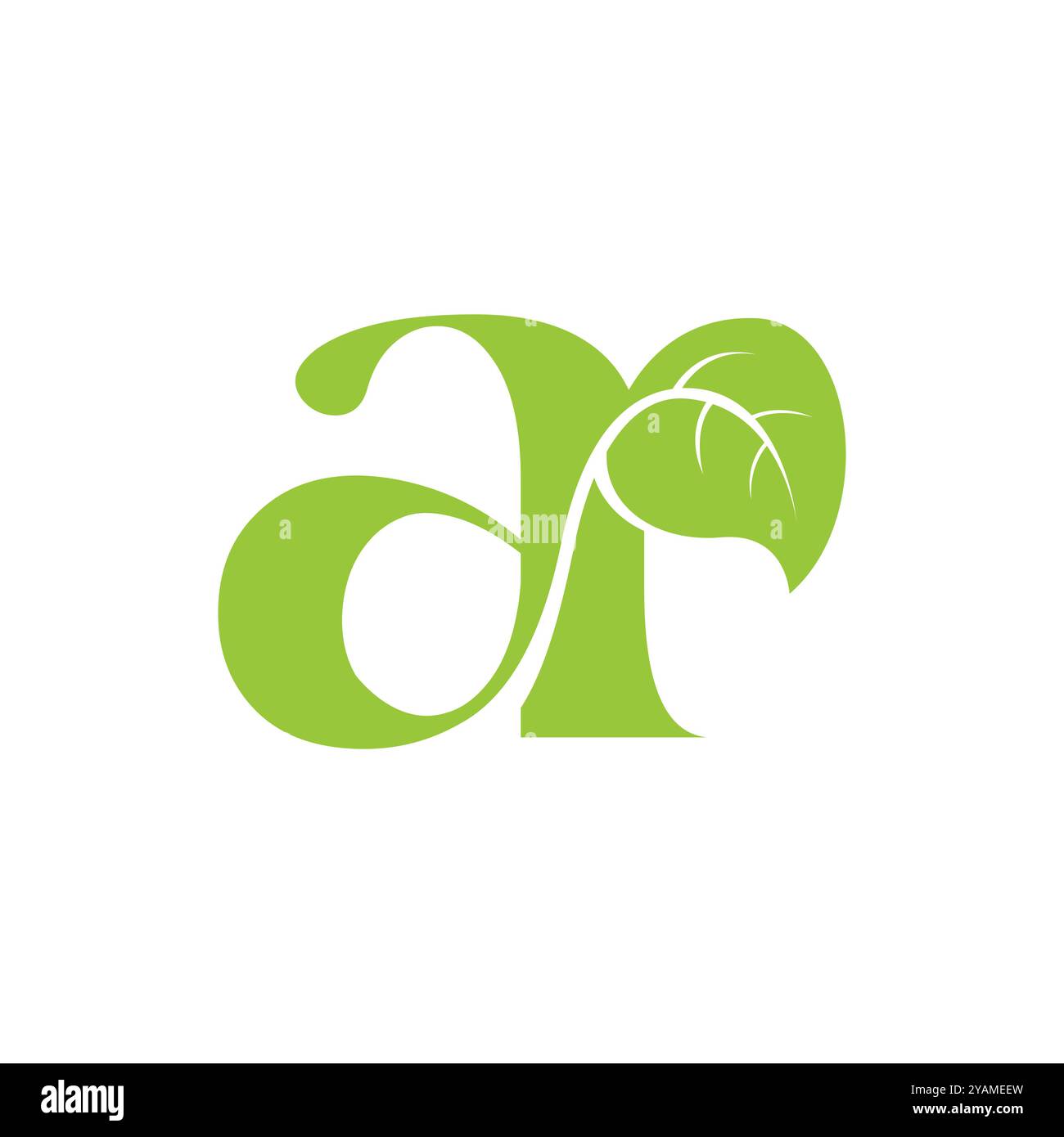 Letter A with leaf logo. Initial eco logo design. Eco-friendly, ecology ...