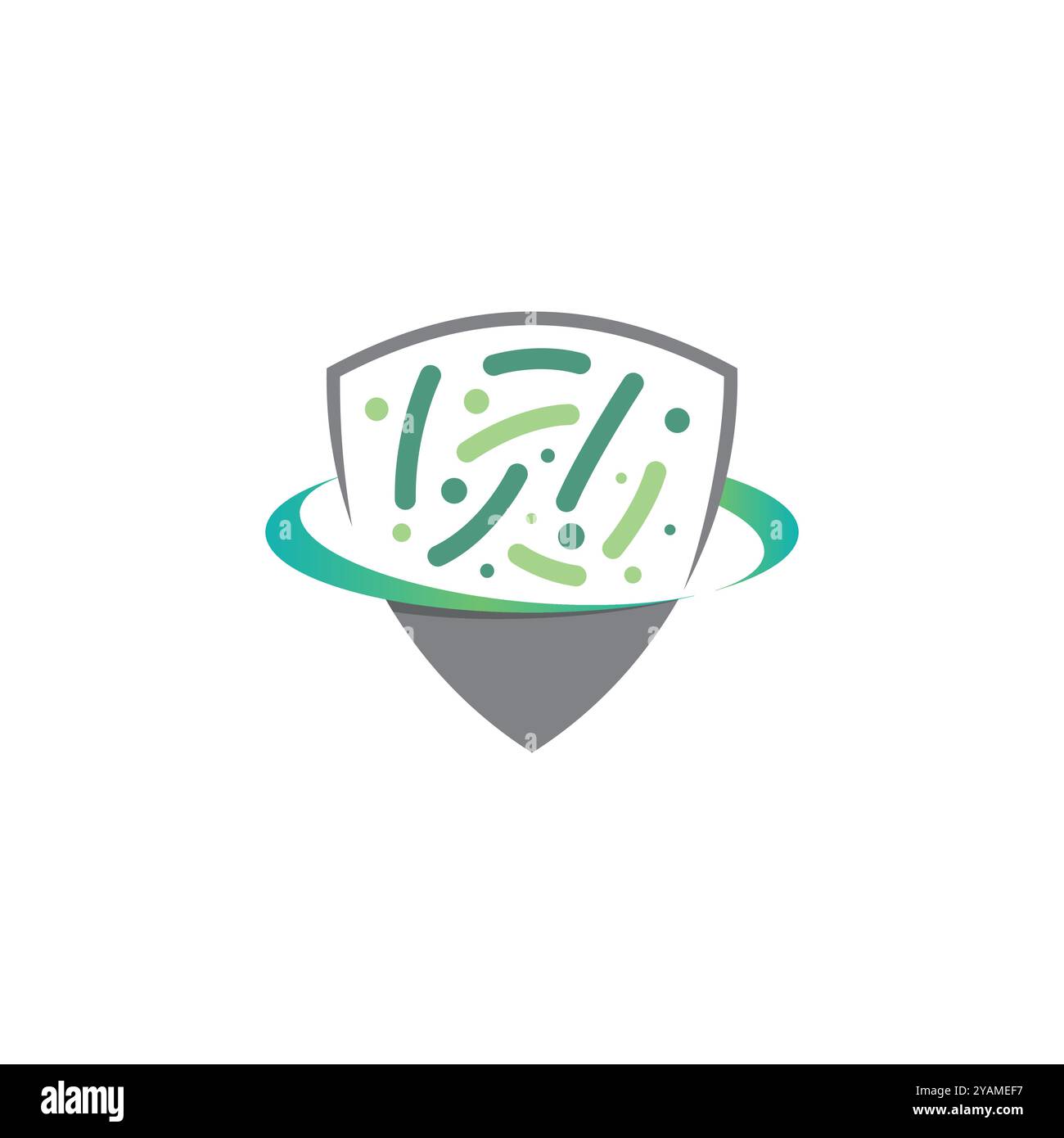 Shield anti virus logo vector image. Virus and shield, antibacterial ...