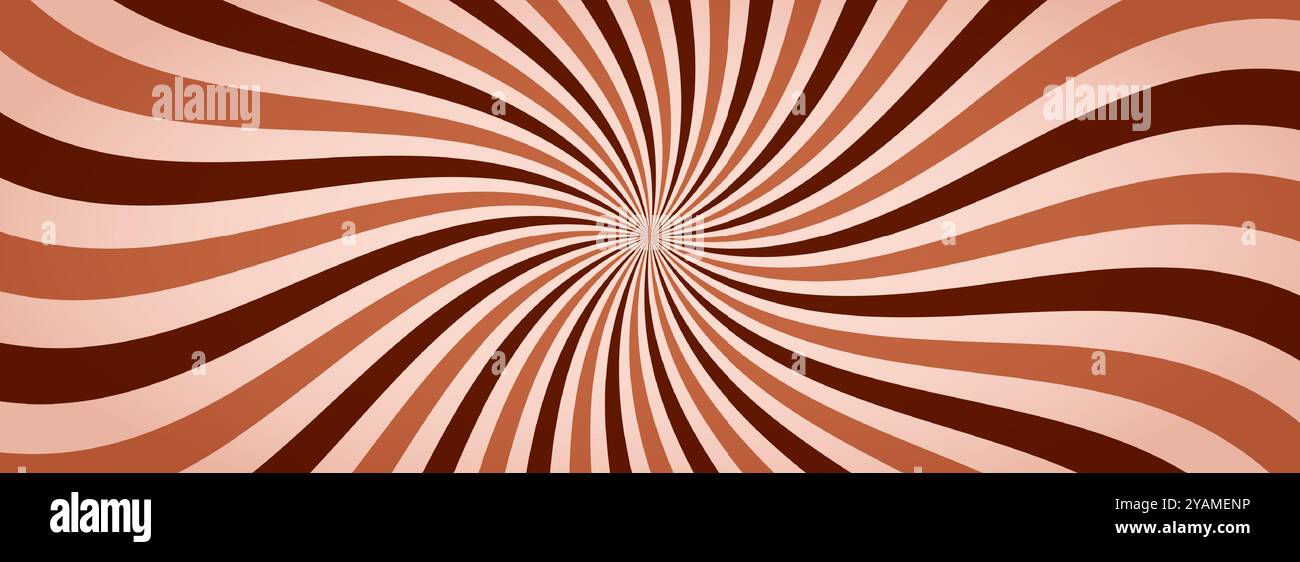 Chocolate color sunburst background. Milk coffee sunbeam pattern design ...