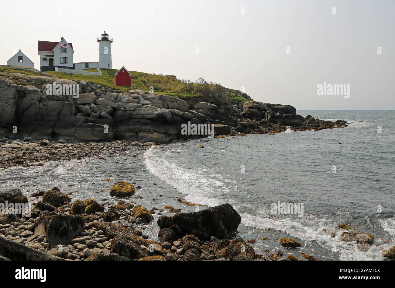 Nubble Lighthouse on Cape Neddick, Maine Stock Photo - Alamy