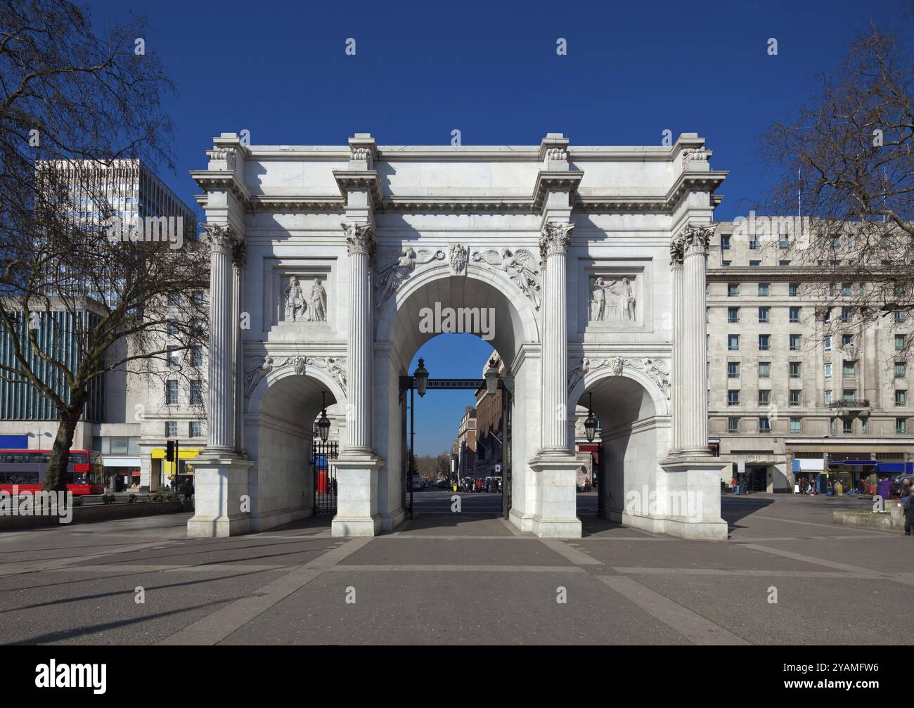 Marble Arch, London, England. Originally the front entrance to ...