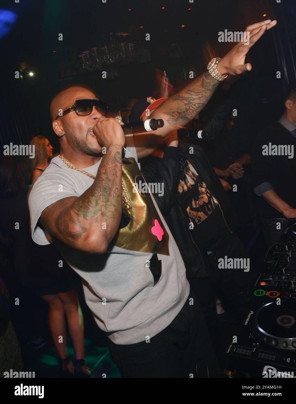 LAS VEGAS, NV - April 12: Flo Rida appearance at Body English Nightclub ...
