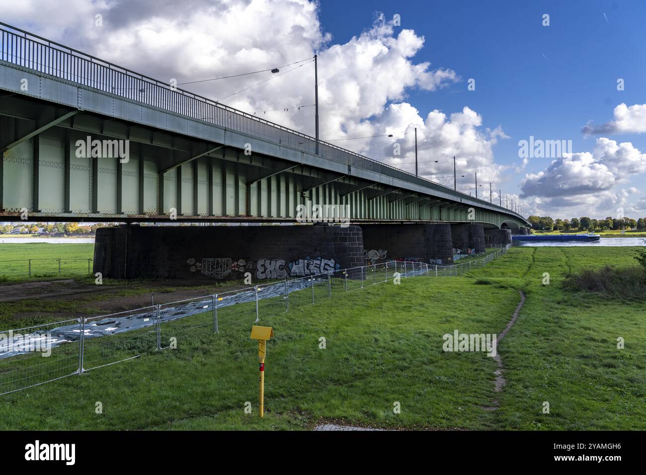 The Josef-Kardinal-Frings-Bridge, federal road B1, between Duesseldorf ...