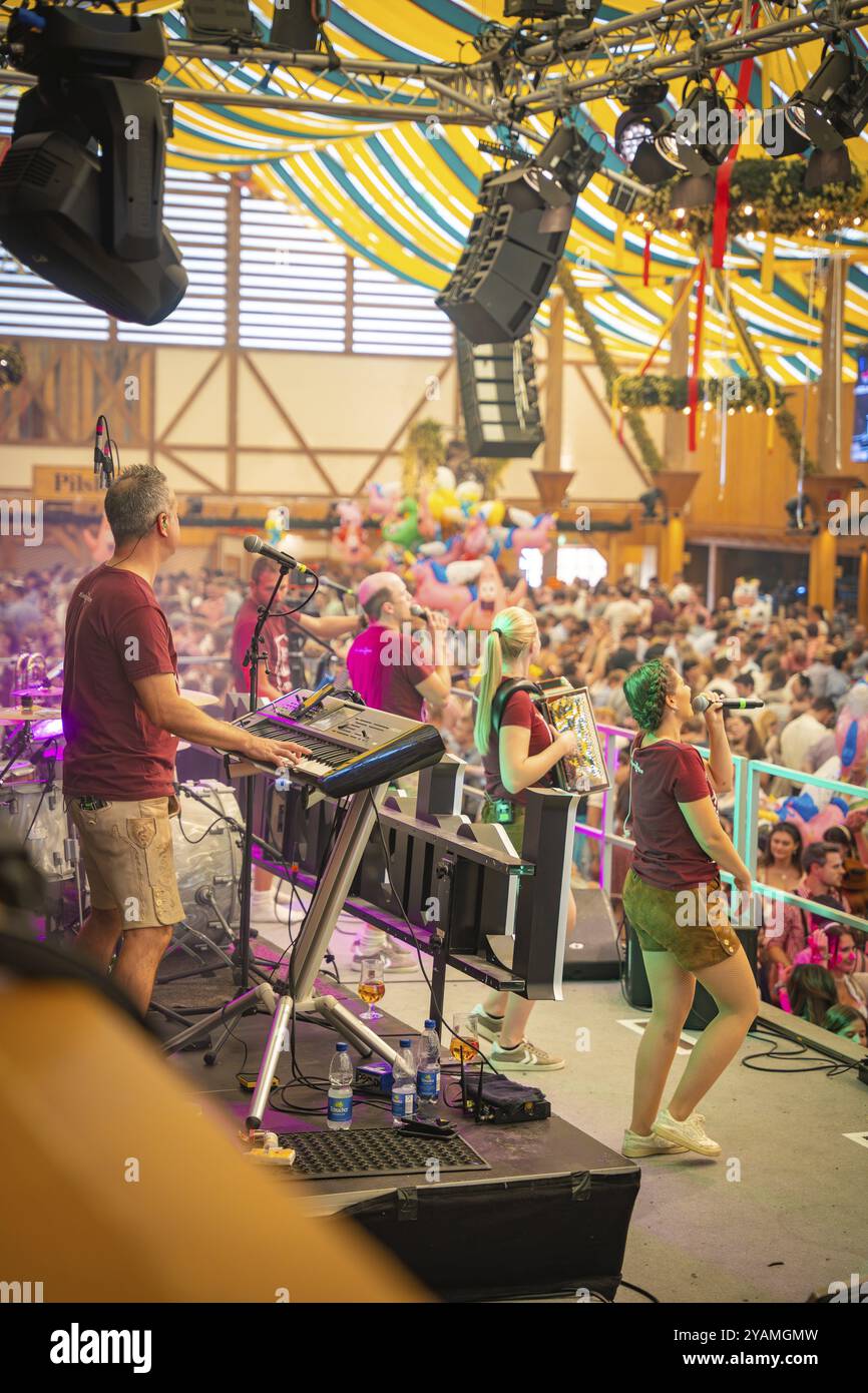 Band playing to a crowd hi-res stock photography and images - Alamy