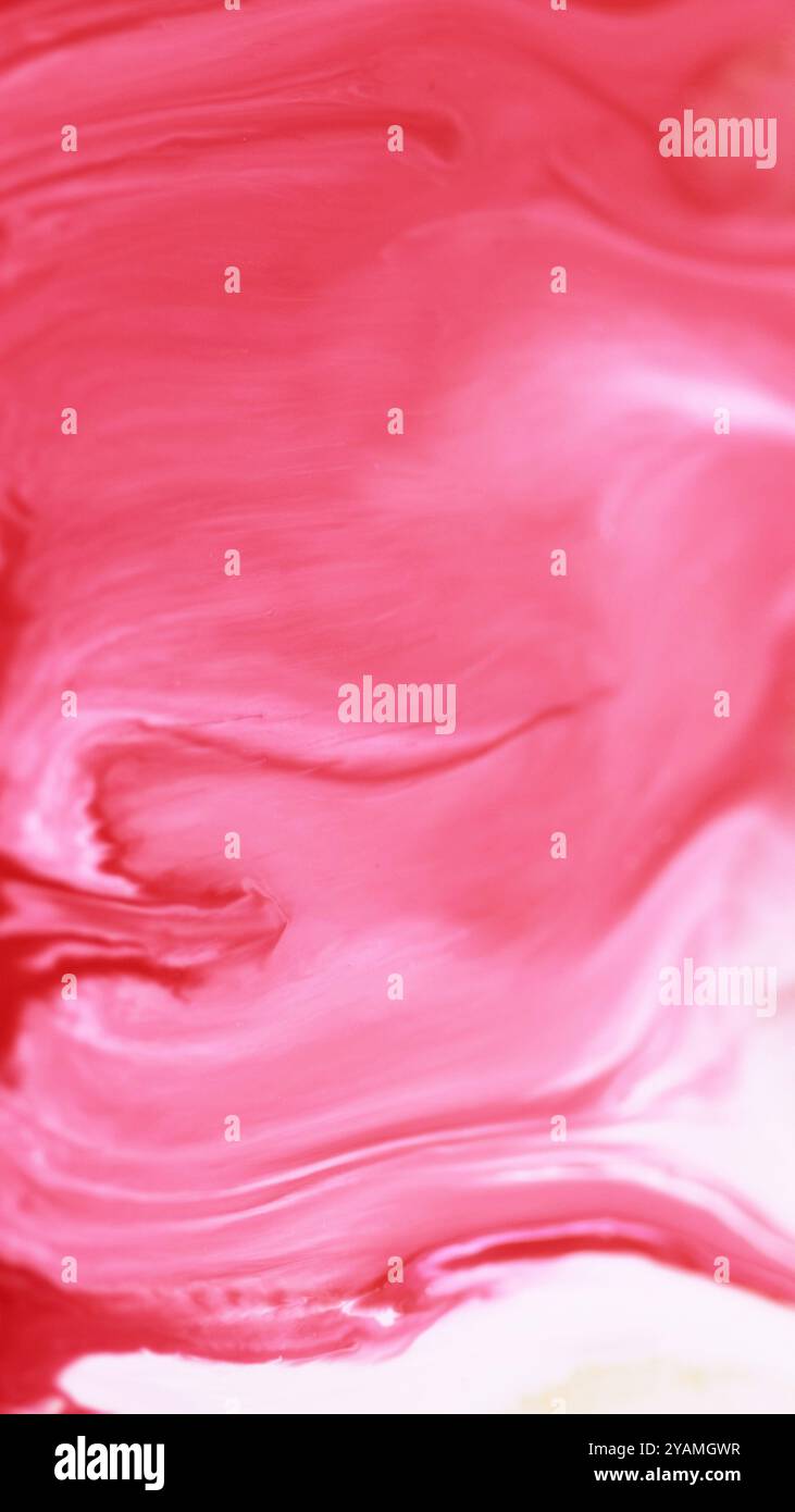 Paint drop spill. Ink drip. Blur red pink white color bubble emulsion ...