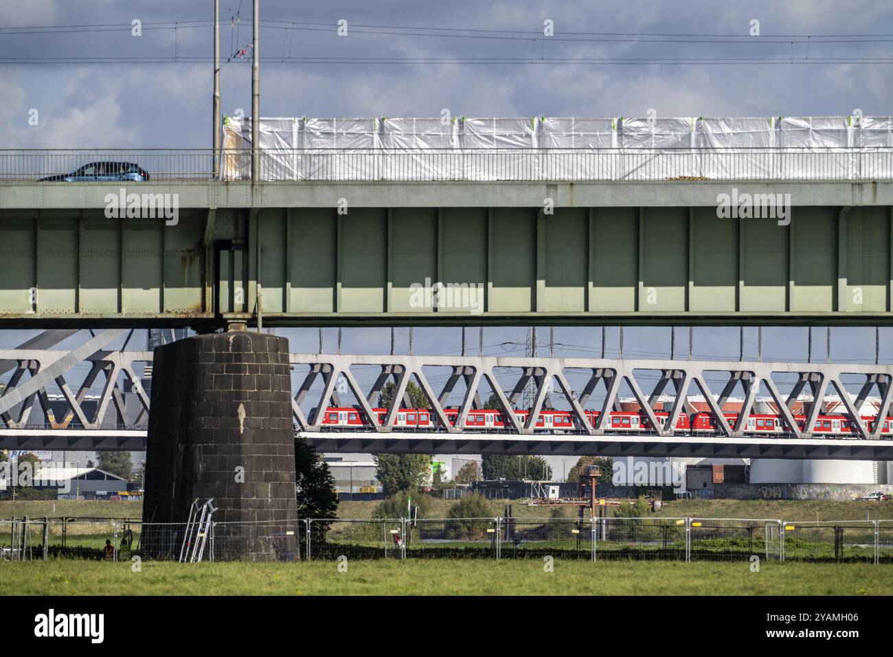 The Josef-Kardinal-Frings-Bridge, former south bridge, federal road B1 ...