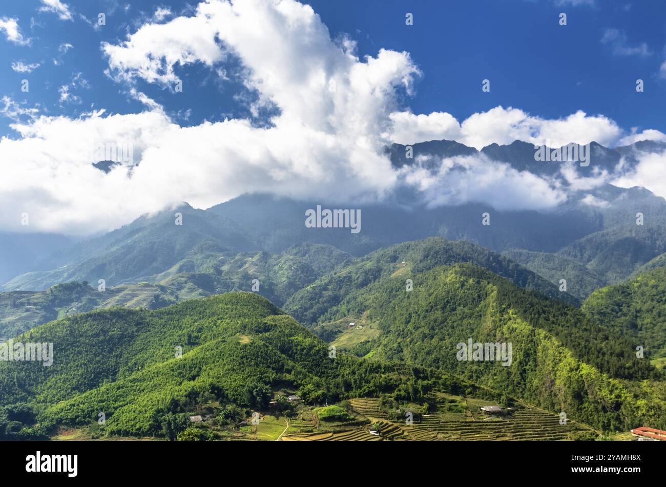 Amazing view on mountain in Sapa village, Vietnam, Asia Stock Photo - Alamy