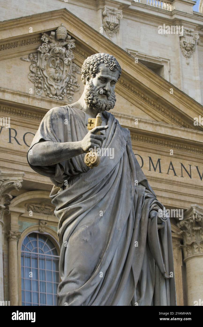Sacred Peter's statue in Vatican.Rome, Italy. Detail Stock Photo - Alamy