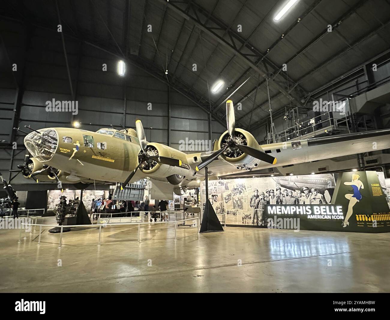May 24, 2023-Dayton, OH: The Memphis Belle B-17F aircraft on display at ...