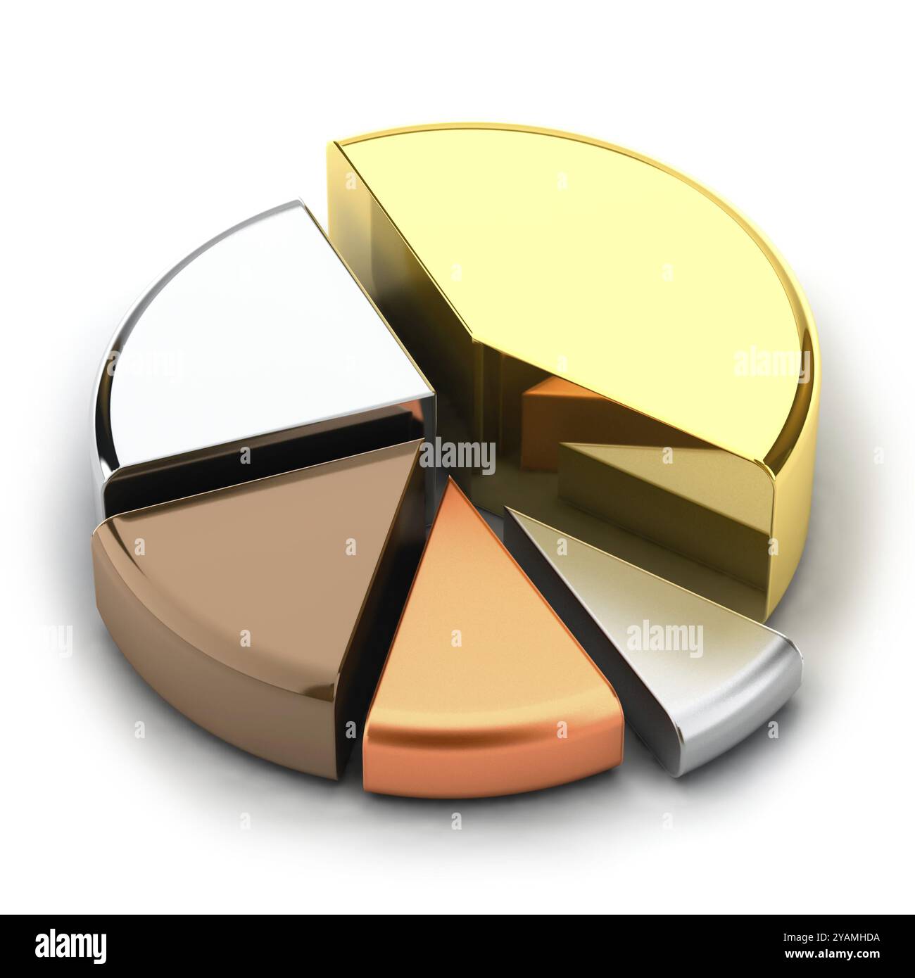 Pie chart gold silver bronze hi-res stock photography and images - Alamy