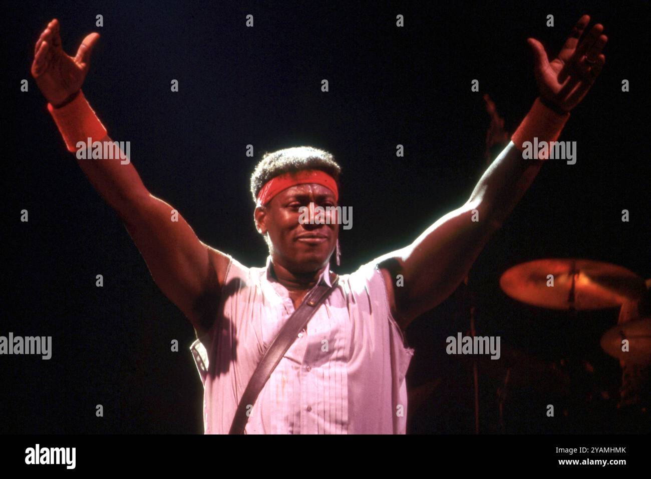 DETROIT - JULY 30: American saxophone player Clarence Clemons during ...
