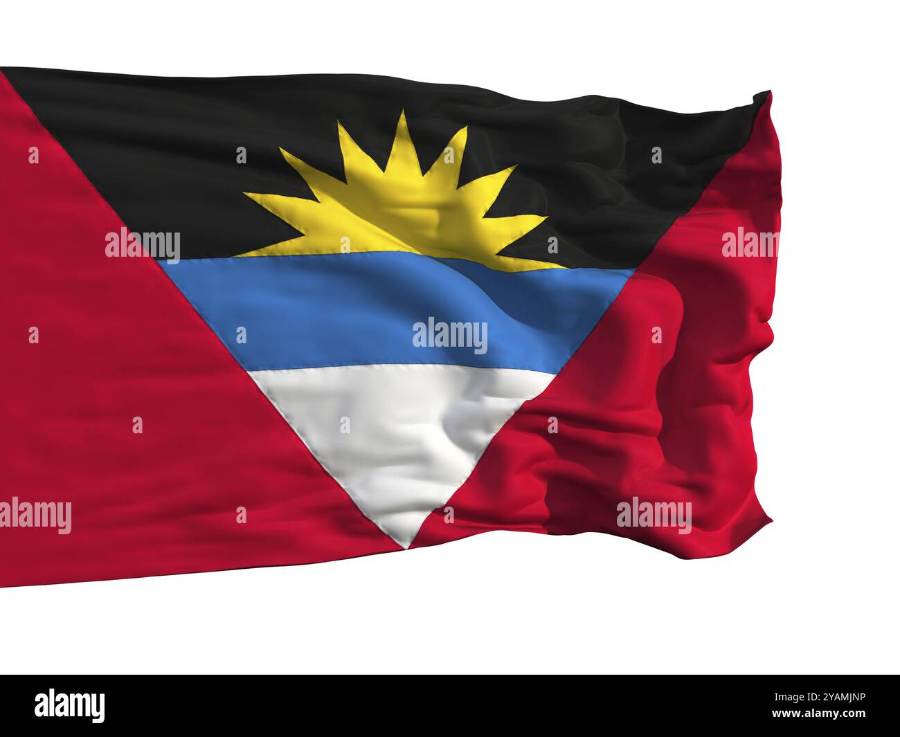 Flag of the Netherlands, fluttering in the wind. Sewn from pieces of ...