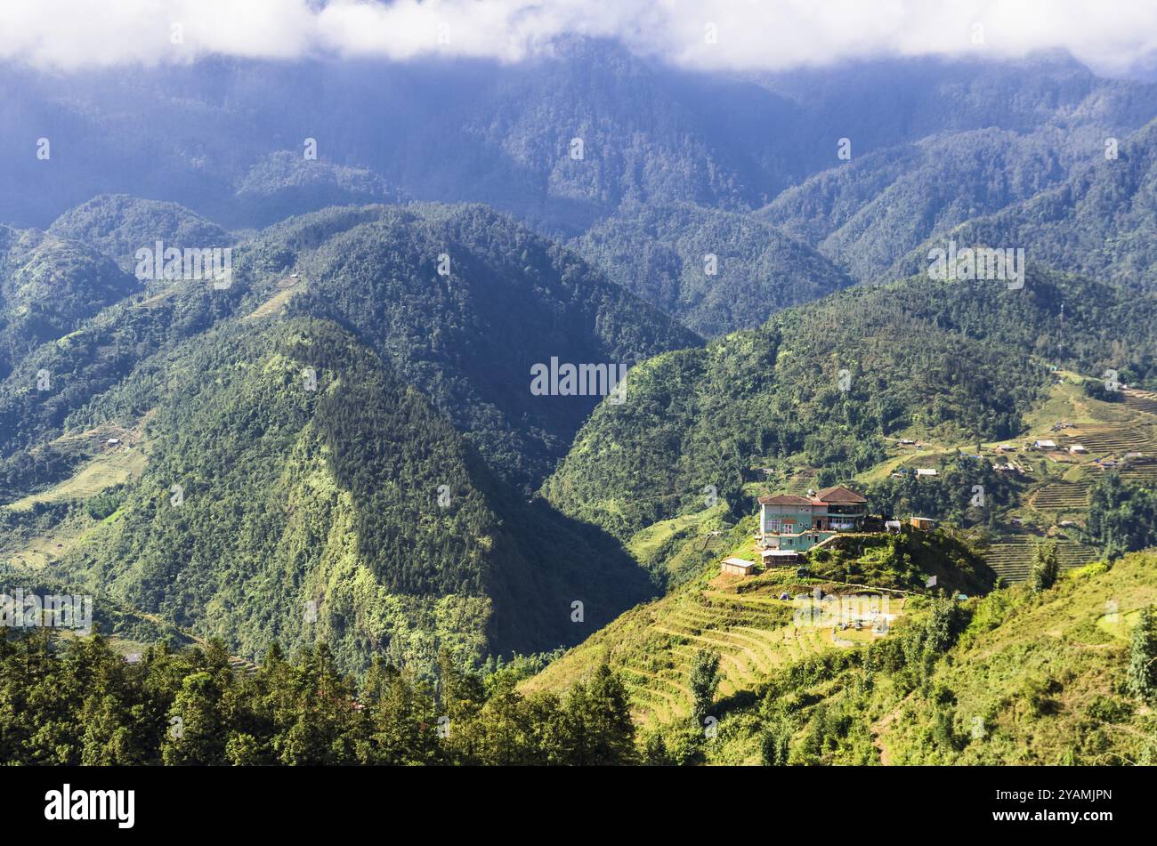 Amazing view on mountain in Sapa village, Vietnam, Asia Stock Photo - Alamy