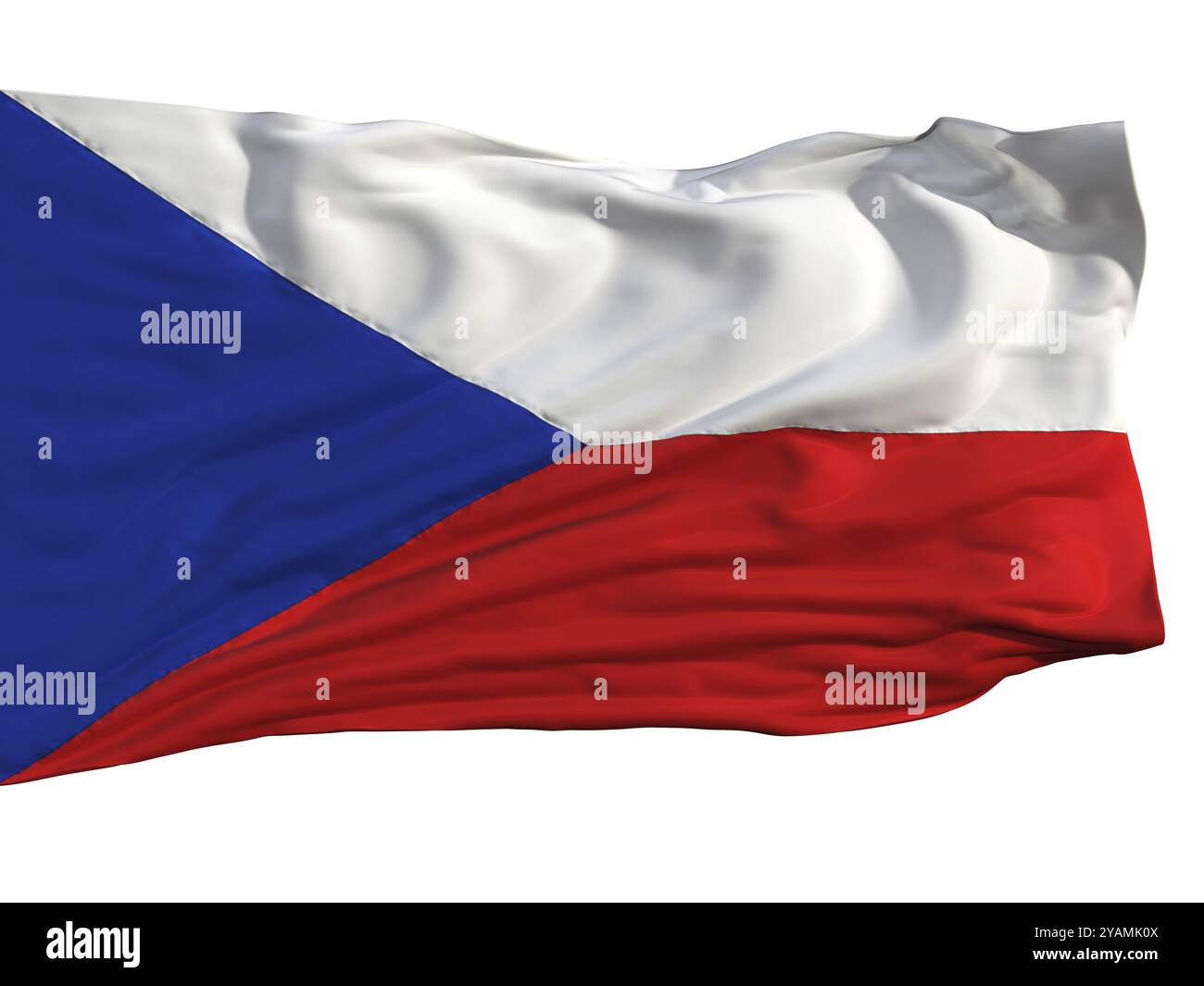 Flag of the Netherlands, fluttering in the wind. Sewn from pieces of ...