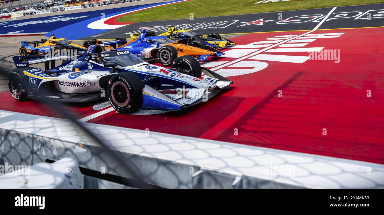 INDYCAR Driver, GRAHAM RAHAL (15) of New Albany, Ohio, crosses the ...