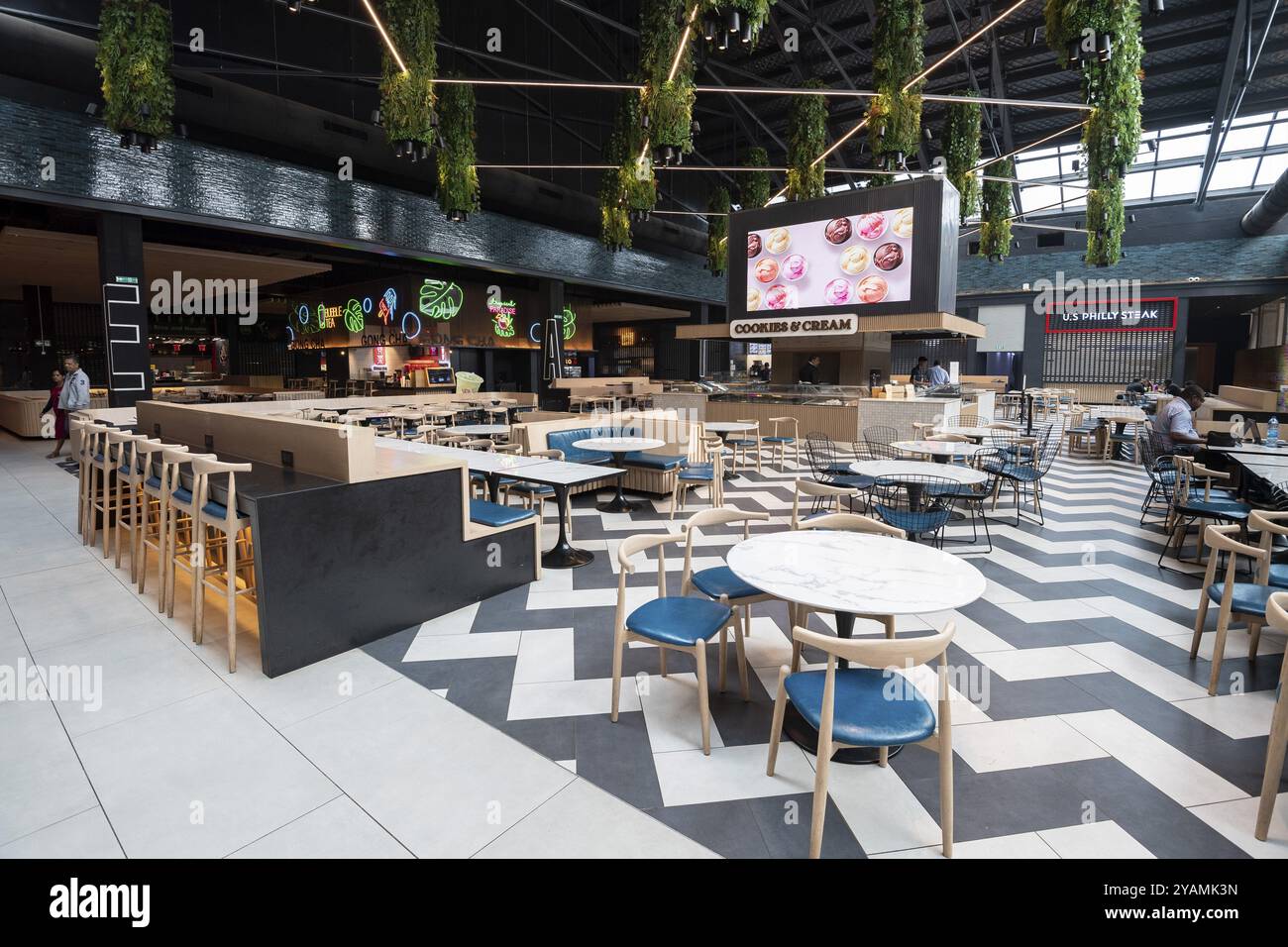 Food court, food hall, restaurants, Tribeca Mall, shopping centre, huge ...