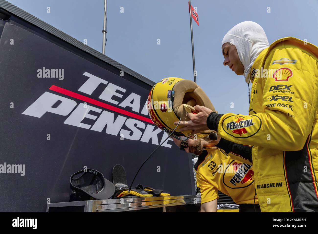 INDYCAR driver, SCOTT MCLAUGHLIN (3) of Christchurch, New Zealand ...