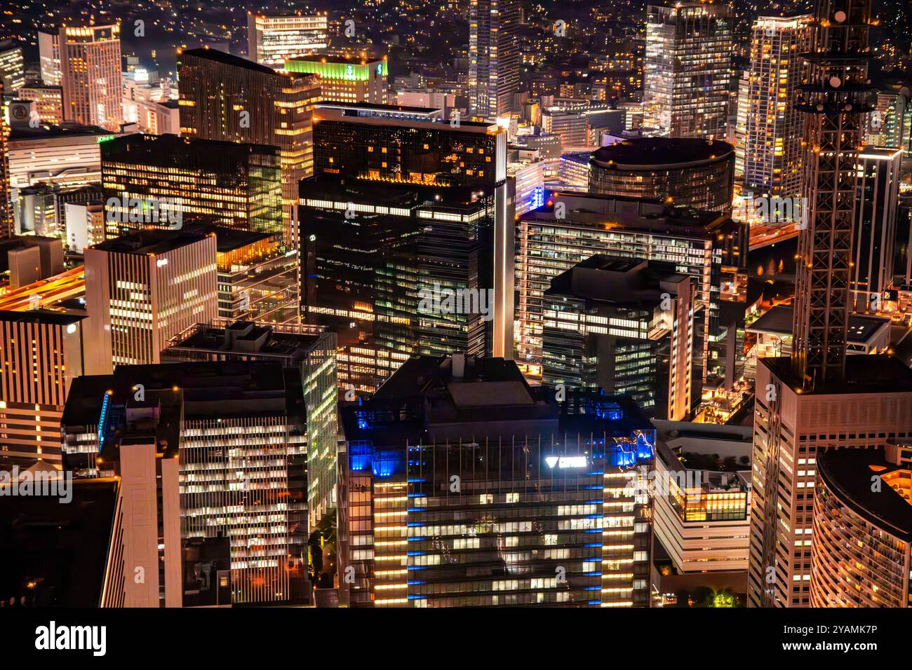 Yokohama view from Landmark tower in Kanagawa, Yokohama, Japan Stock ...