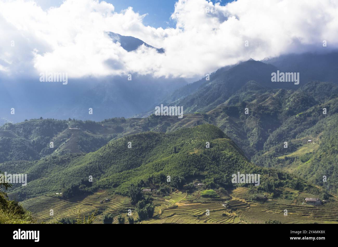 Amazing view on mountain in Sapa village, Vietnam, Asia Stock Photo - Alamy