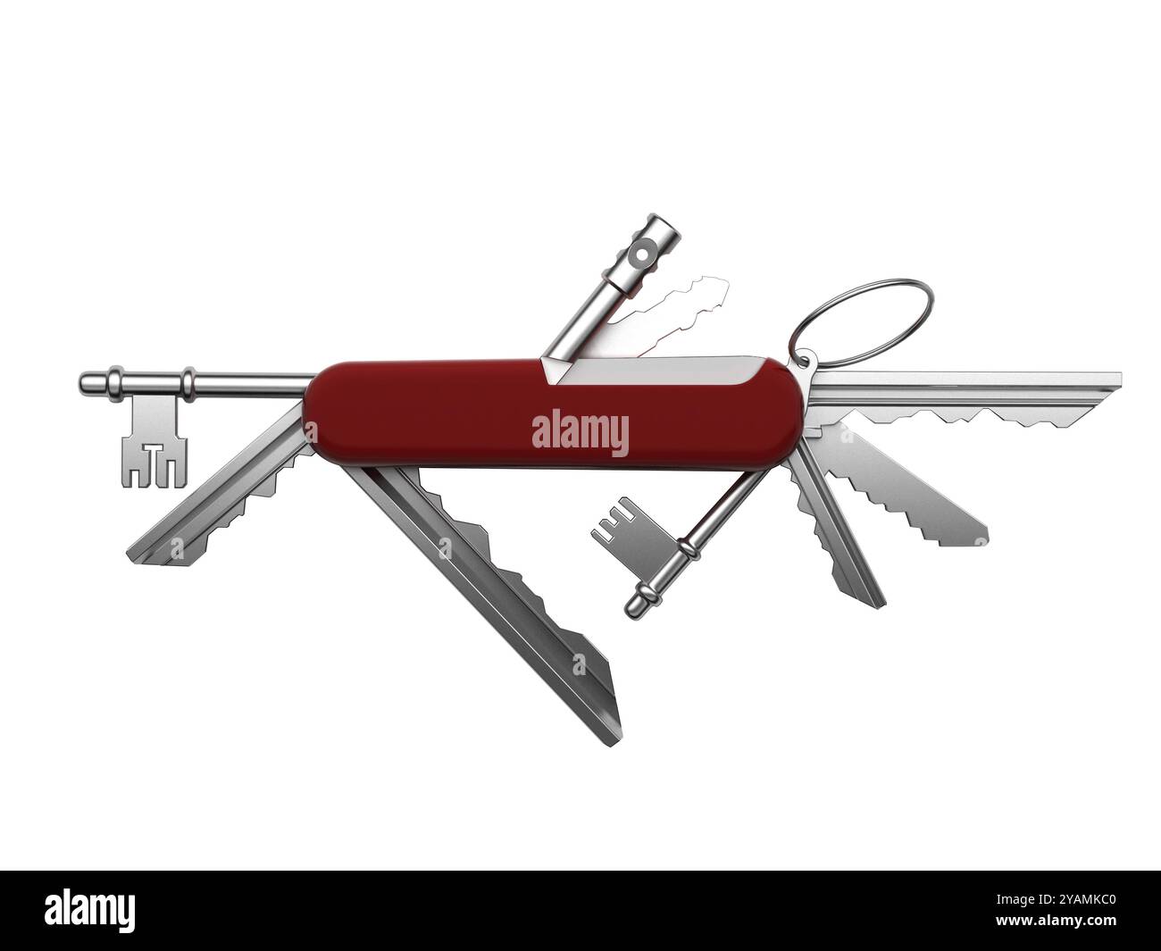 Creative metaphor of universal keys from the estate in a single tool ...