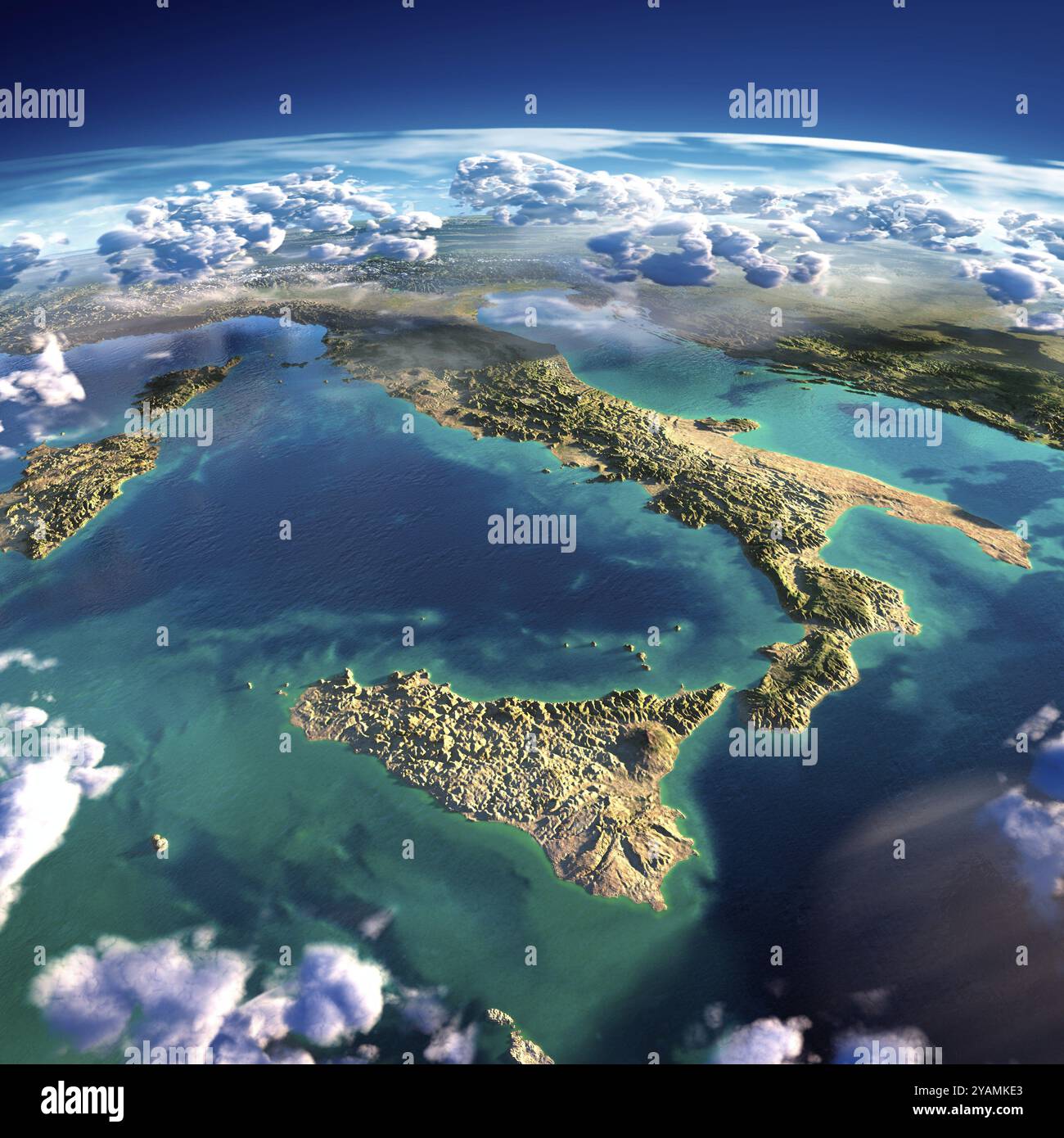 Highly detailed map italy hi-res stock photography and images - Alamy