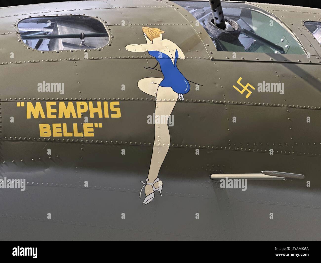 May 24, 2023-Dayton, OH: The Memphis Belle B-17F aircraft on display at ...